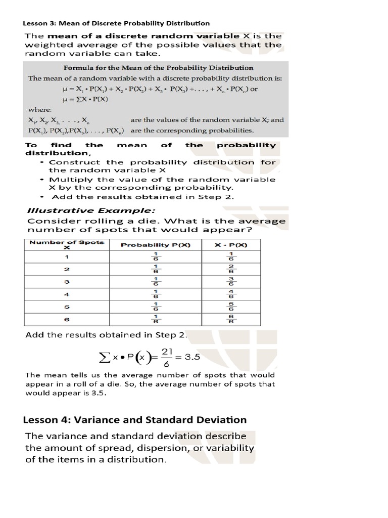 Stats Notes Probability Distribution | PDF | Career & Growth | Self ...