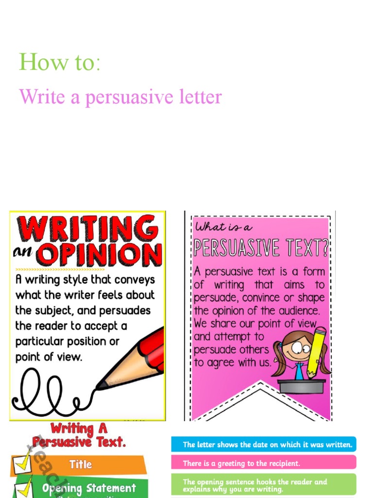 How To:: Write A Persuasive Letter | PDF | Argument | Reason
