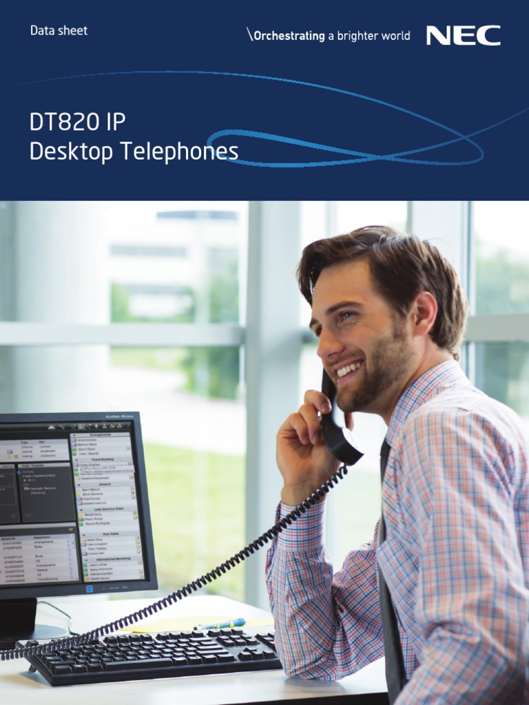 DT820 IP Desktop Telephones: Data Sheet | PDF | Telephone | Liquid ...