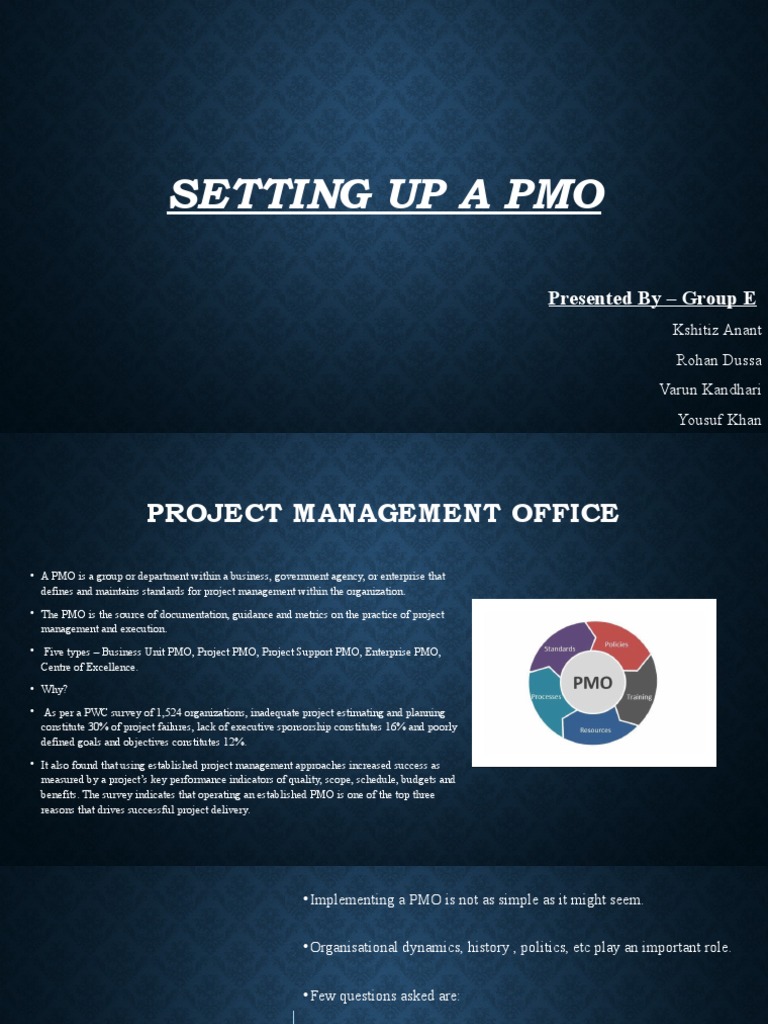Setting Up A Pmo: Presented by - Group E | PDF | Project Management ...