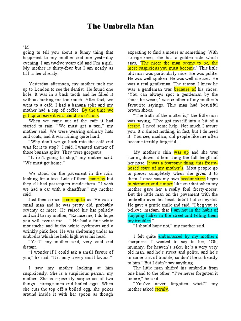 The Umbrella Man: A Short Story | PDF