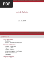 LOGIC CHAPTER 5 - Lecture Note | PDF | Fallacy | Argument