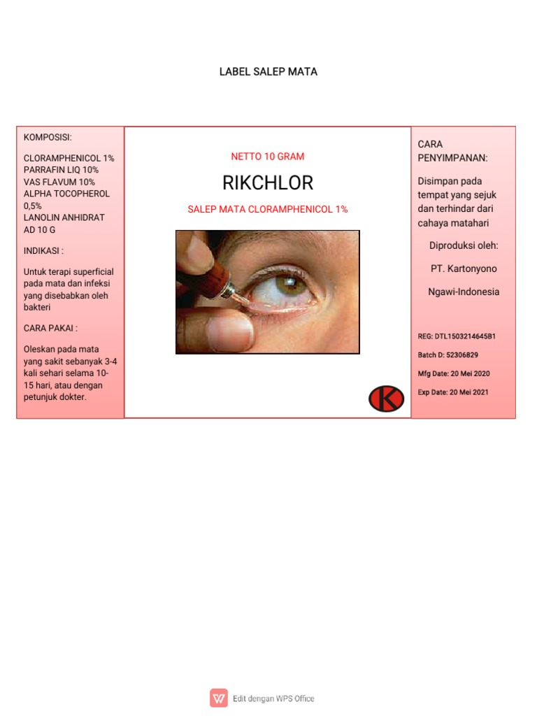 Label Salep Mata | PDF