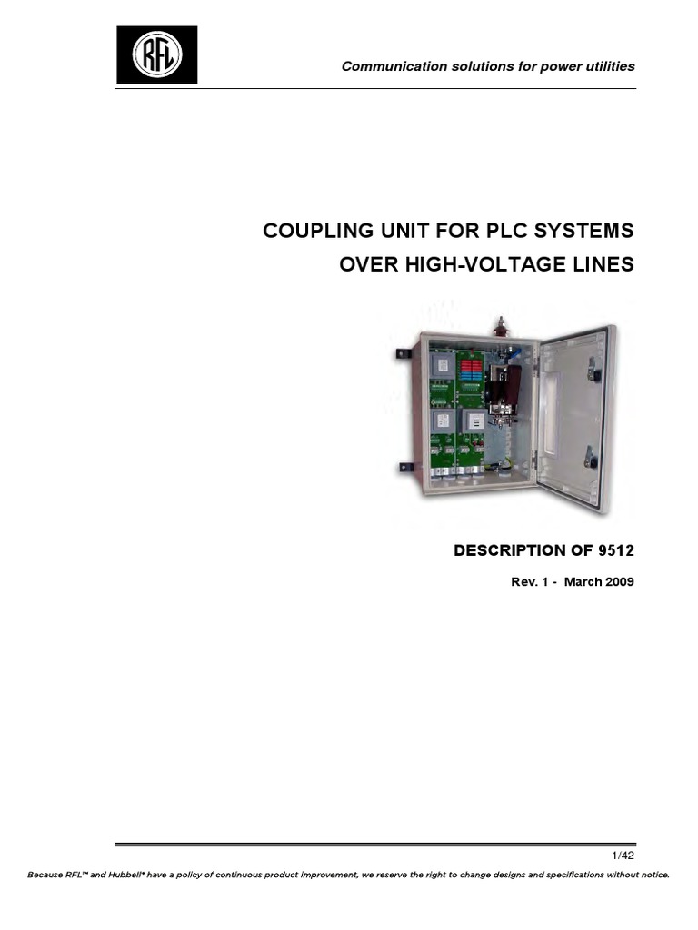 Coupling Unit For PLC Systems | PDF | Electronic Filter | Transformer