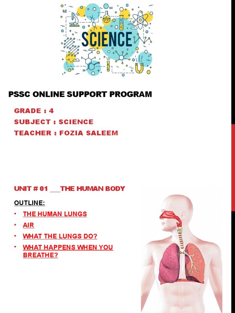 PSSC Online Support Program: Grade: 4 Subject: Science Teacher: Fozia Saleem | PDF