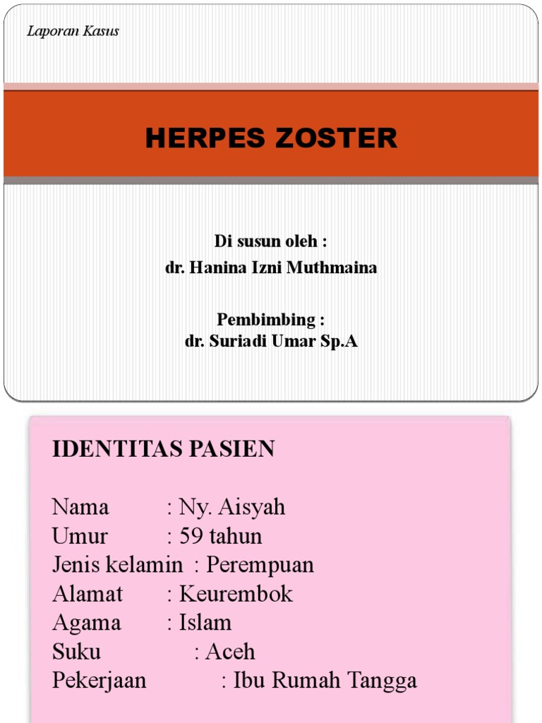 LAPKAS HERPES ZOSTER Nina Iship | PDF