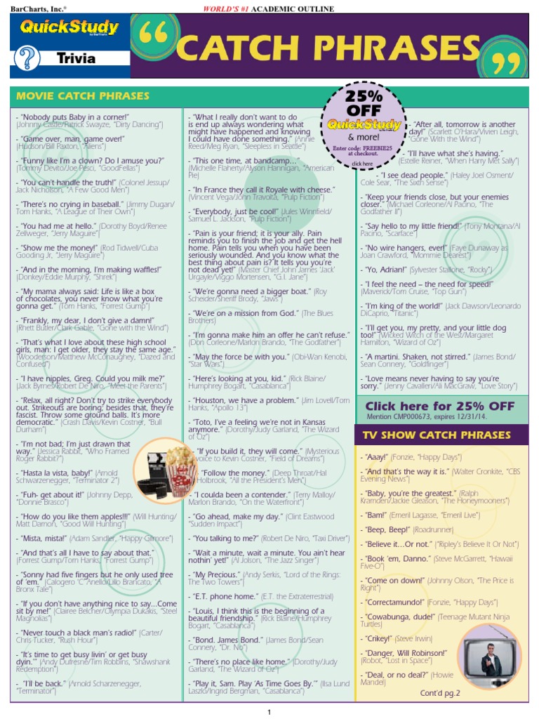 Barcharts Catch Phrases | PDF