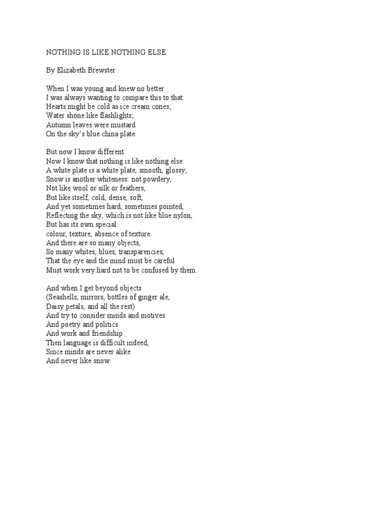 Nothing Is Like Nothing Else Pdf