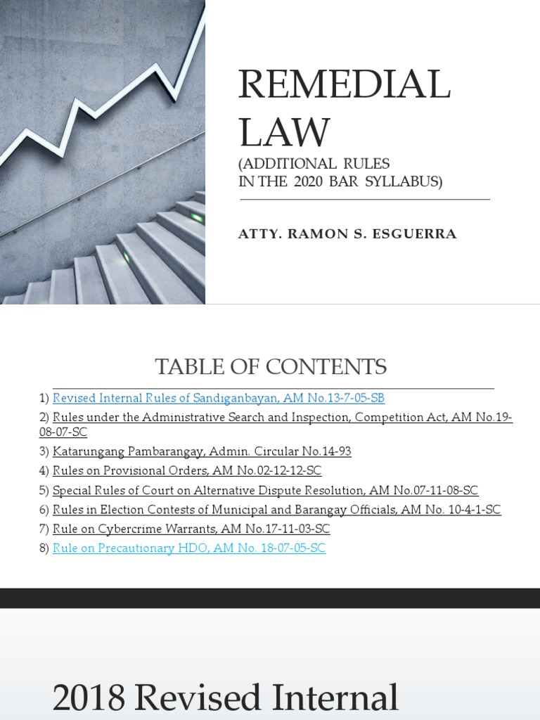 Remedial Law 2020 Atty. Esguerra | PDF | Appeal | Bail