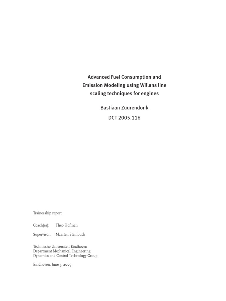 Modeling Using Willans Line PDF | PDF | Exhaust Gas | Vehicles