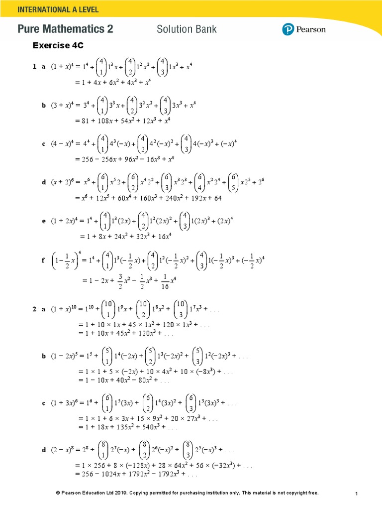 Ial Maths Pure 2 Ex4c PDF | PDF | Copyright Law | Law