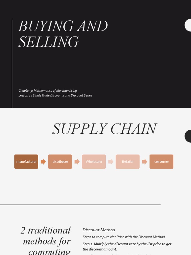 Single Trade Discounts and Discount Series | PDF | List Price ...
