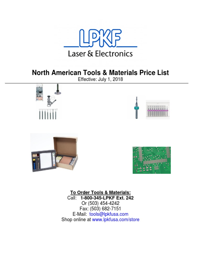 RP Tools & Materials Pricelist | PDF | Drill | Industrial Processes