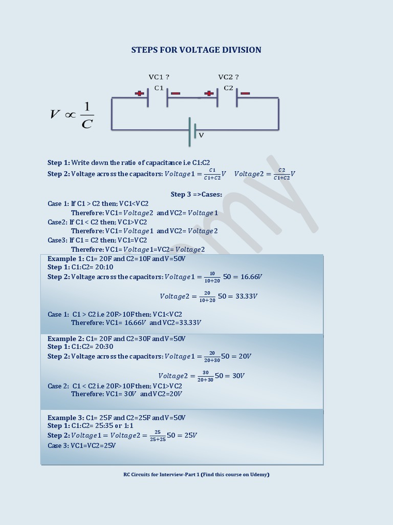 Voltage Division Steps Explained | PDF