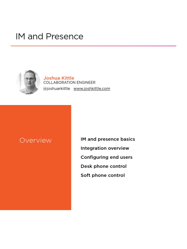 IM and Presence: Joshua Kittle | PDF