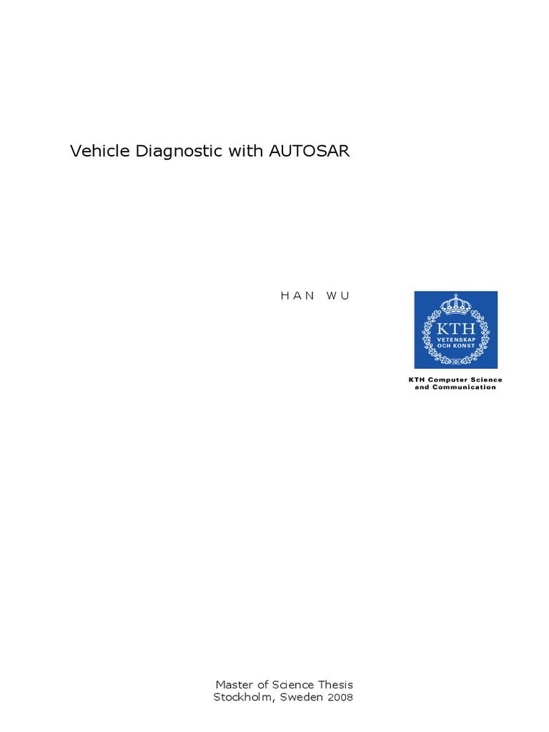Vehicle Diagnostic With AUTOSAR | PDF | Computing | Computer Engineering