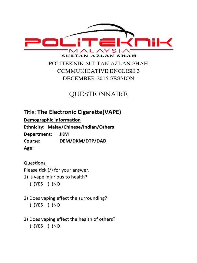 English Survey Question | PDF