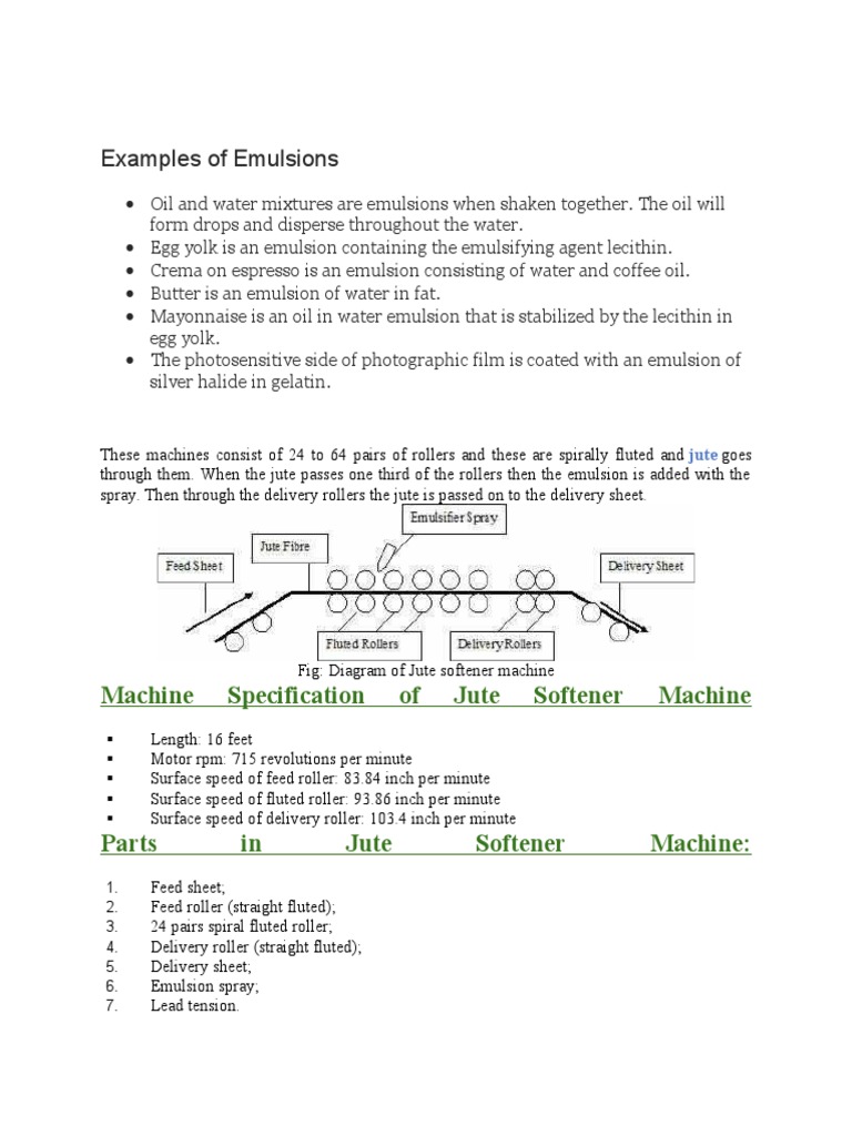 Examples of Emulsions | PDF | Emulsion | Applied And Interdisciplinary Physics