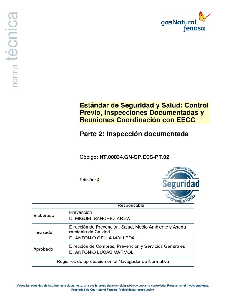 NT.00034.GN-SP - ESS-PT.02 Parte 2 Inspección Documentada | PDF ...