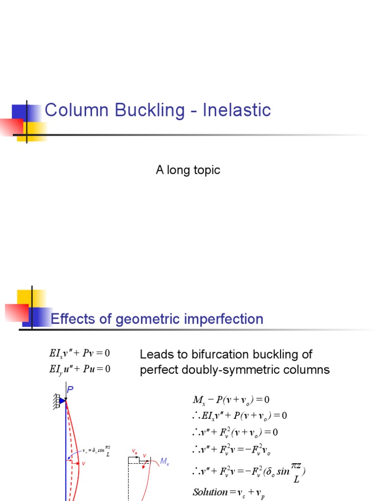Inelastic Column Buckling Analysis | PDF | Buckling | Elasticity (Physics)