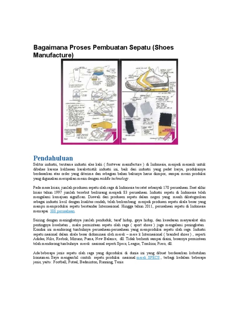 Proses Pembuatan Sepatu | PDF | Teknologi & Rekayasa