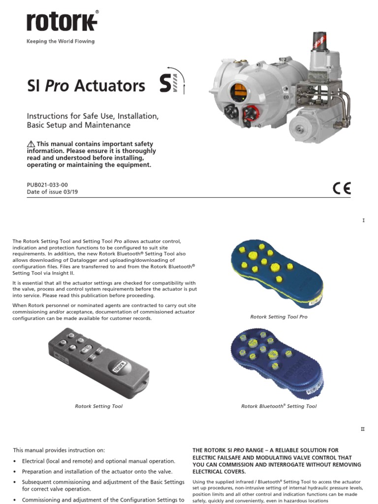 Si Pro Range Rotork PDF | Download Free PDF | Valve | Actuator