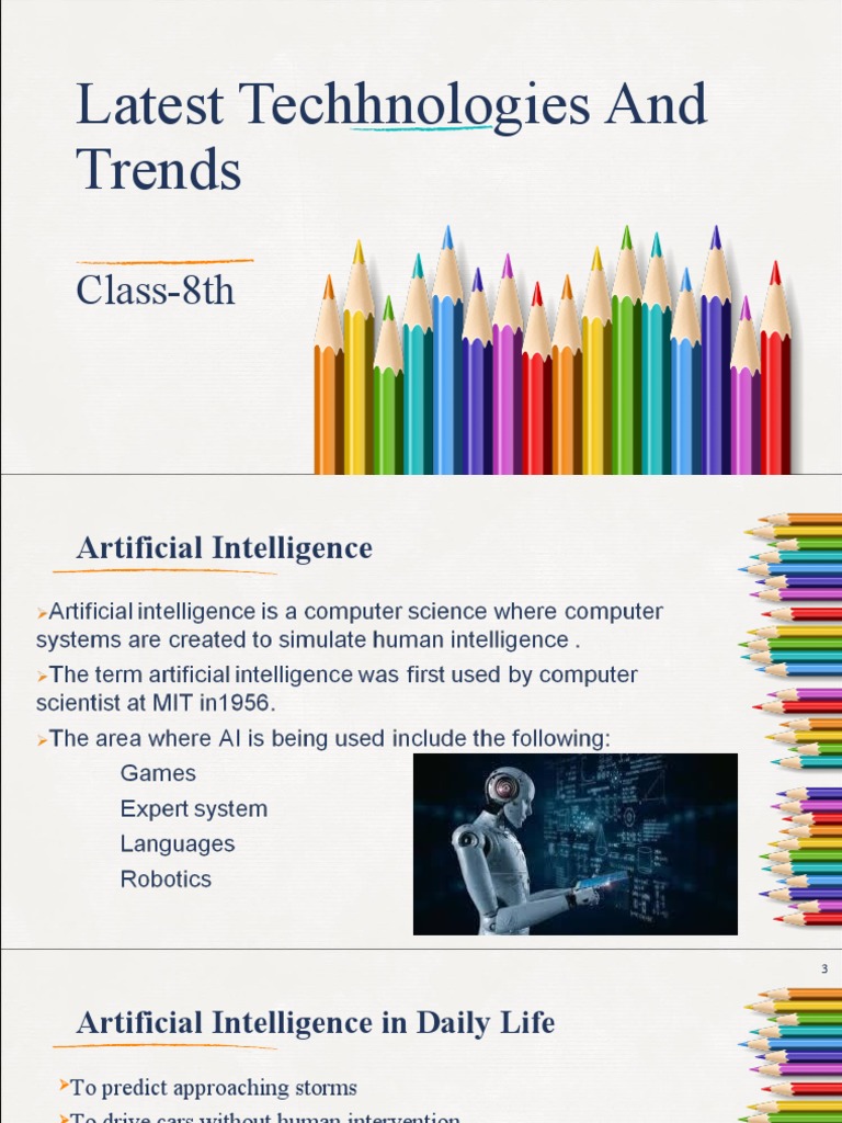 Latest Technologies for Class 8 Students | PDF | Touchscreen | Tablet ...