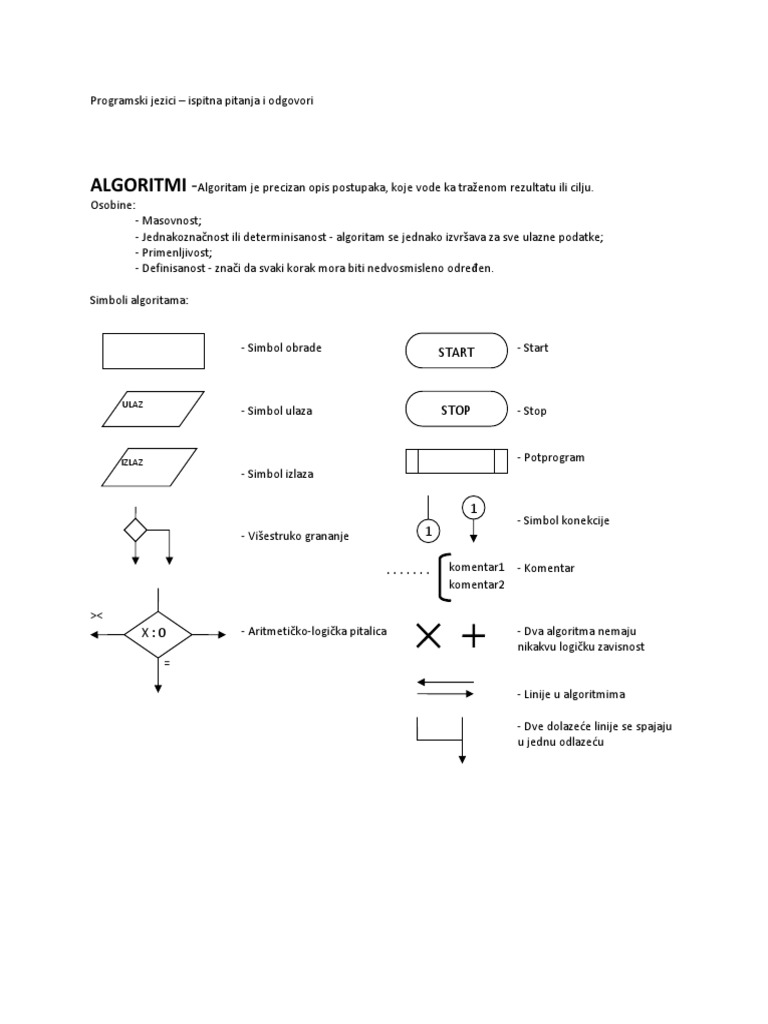 Programski Jezici - Usmeni1 PDF | PDF