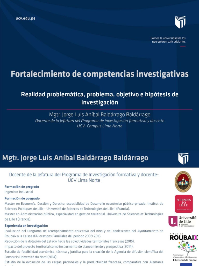 Realidad Problemática-Mg. Jorge Baldárrago | PDF