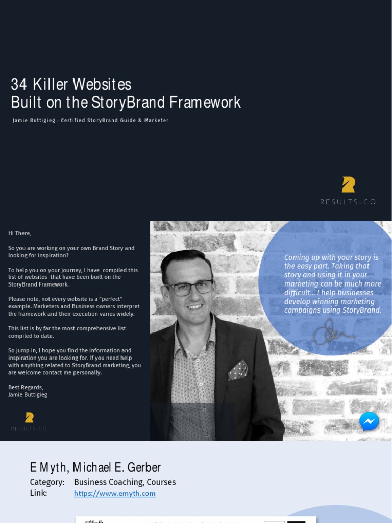 34 Killer Websites Built On The Storybrand Framework: Jamie Buttigieg ...