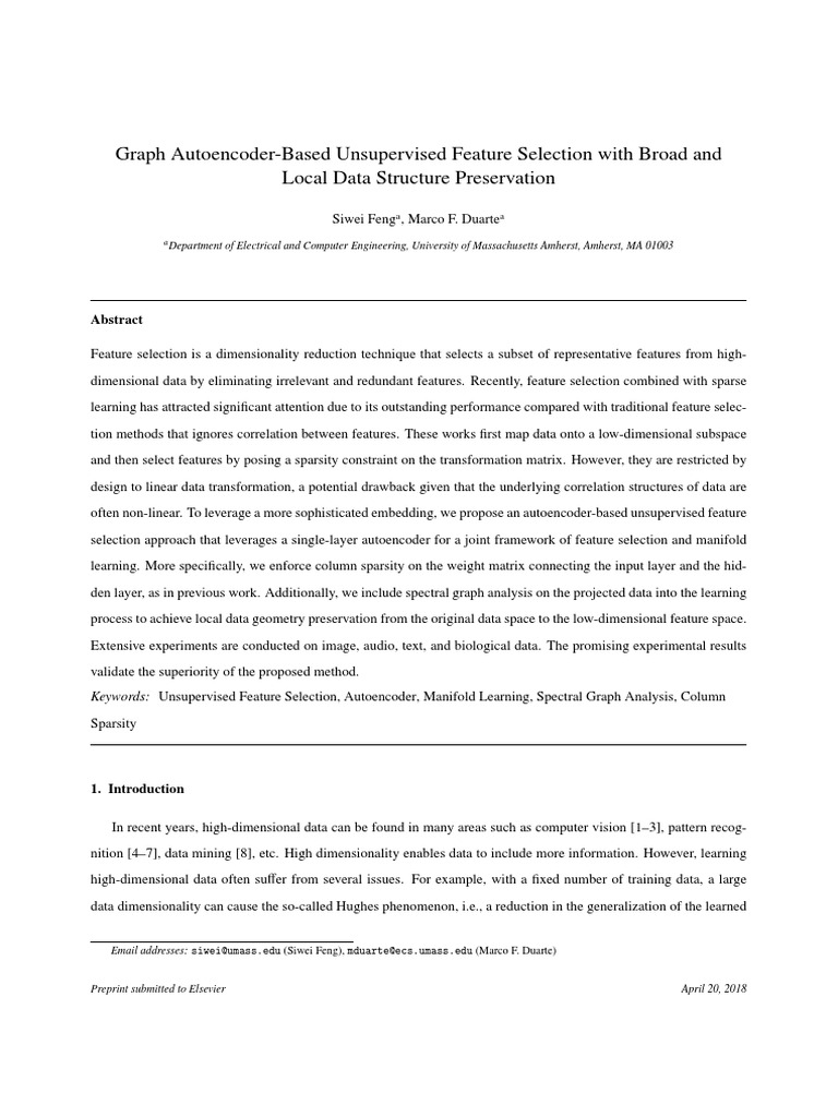 Graph Autoencoder-Based Unsupervised Feature Selection With Broad and ... Graph Autoencoder-Based Unsupervised Feature Selection With Broad and ...