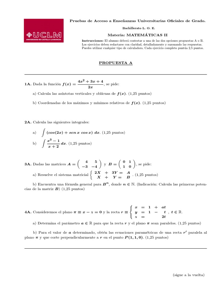 Selectividad 2011 | PDF | Geometria plana) | Intervalo (Matemáticas)
