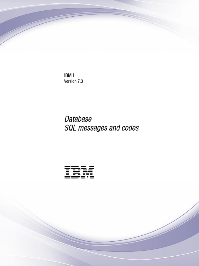 Database SQL Messages and Codes: Ibm I | Download Free PDF | Relational Database | Xml