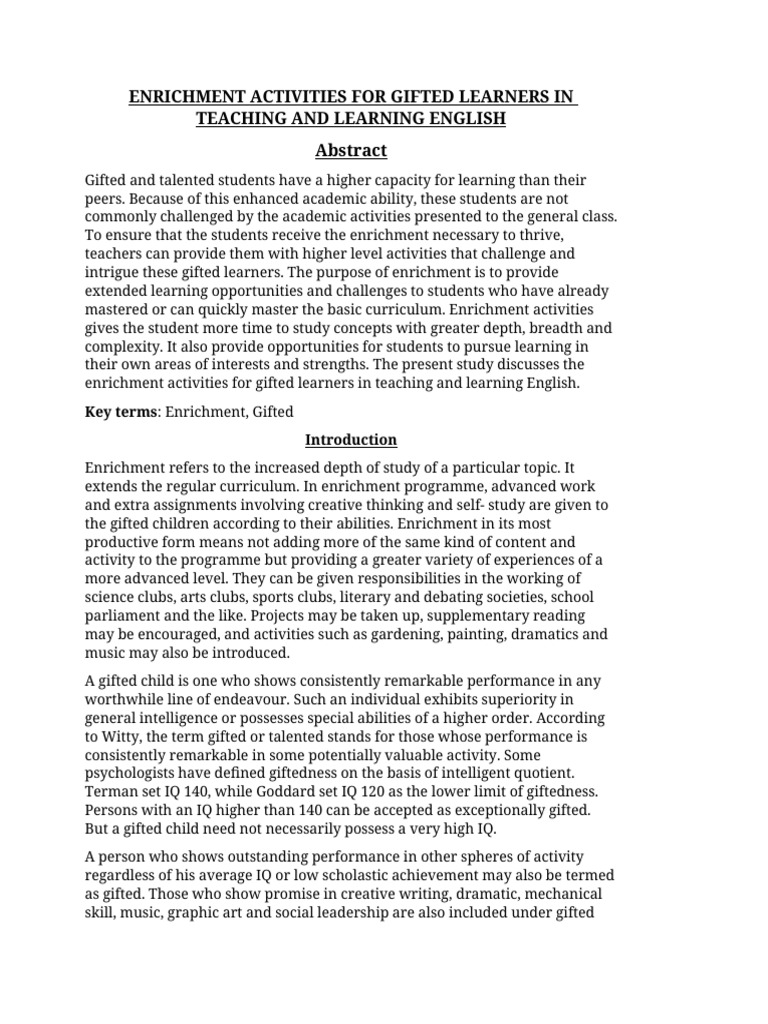 Blog PDF | PDF | Intellectual Giftedness | Gifted Education