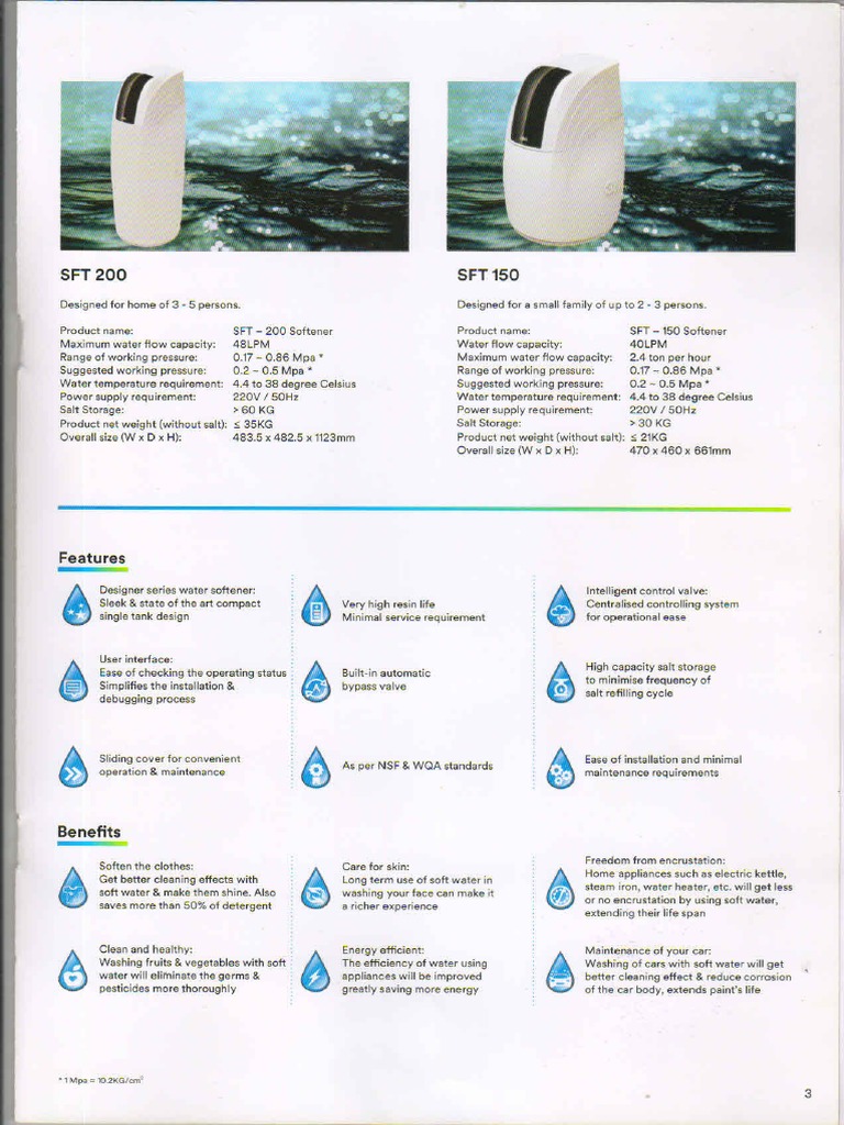 SFT 100 Product Features | PDF