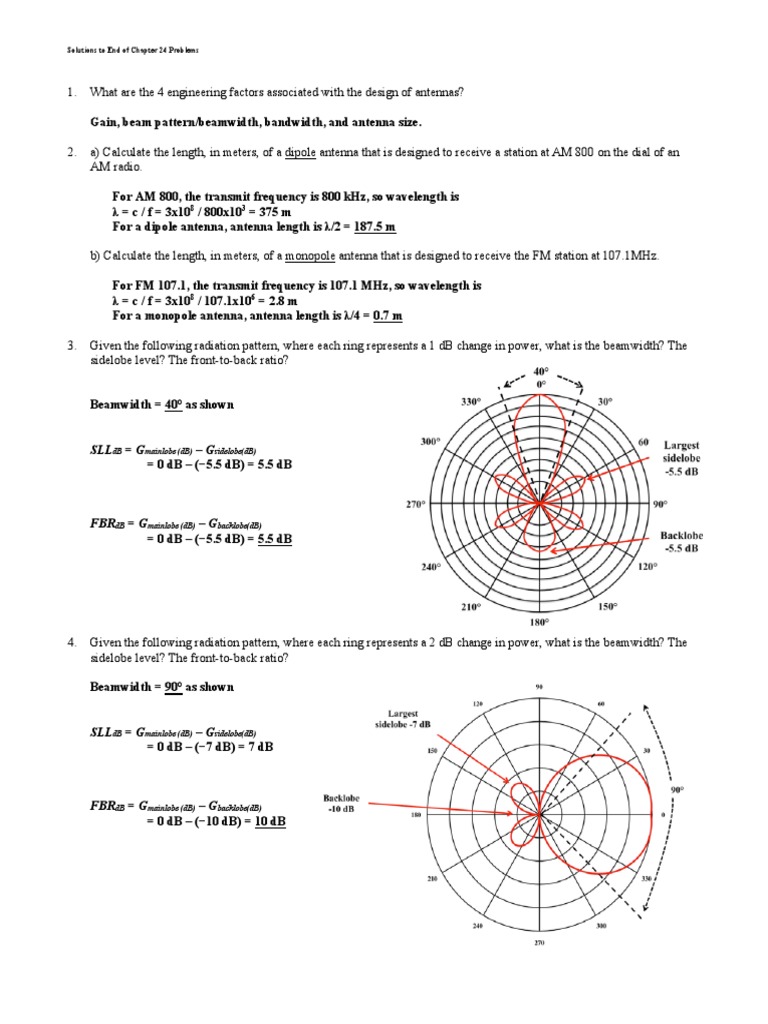 Chapter 24 SOLUTIONS PDF | PDF | Antenna (Radio) | Broadcasting