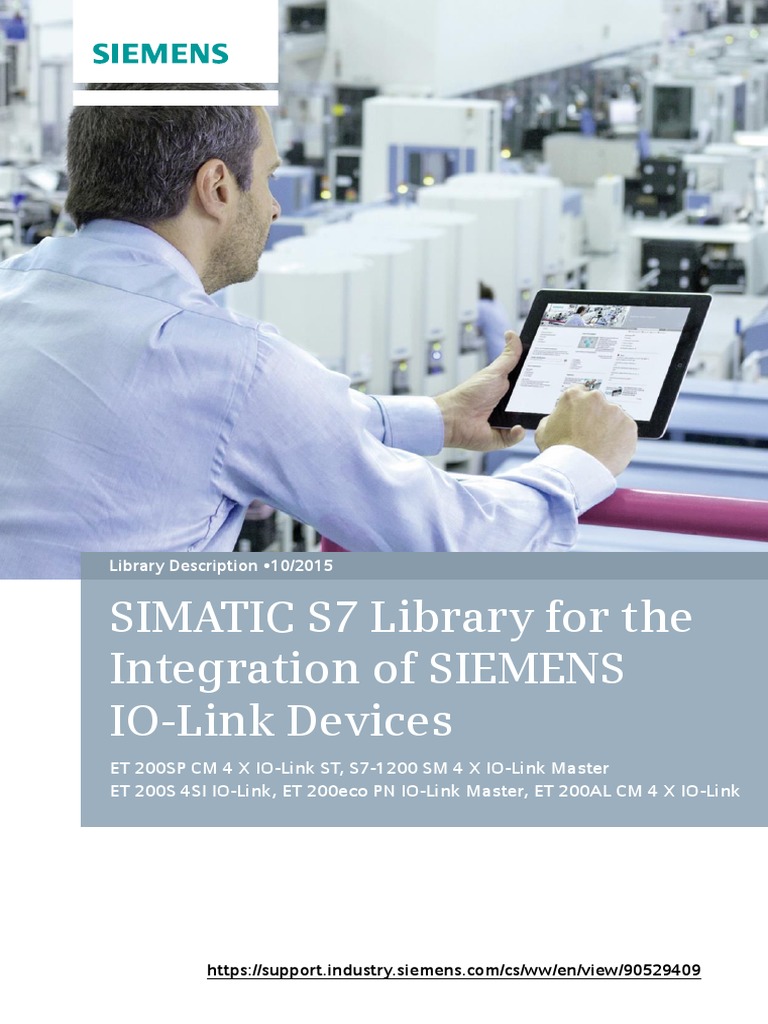 SIMATIC S7 Library For The Integration of SIEMENS IO-Link Devices ...
