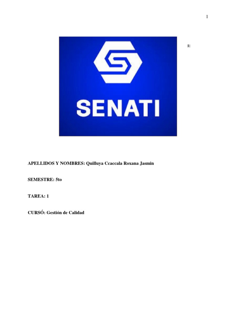 Tarea-001 Gesti N de Calidad-1587854061000 PDF | PDF | Cliente | Calidad (comercial)