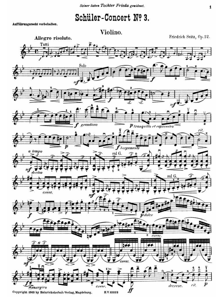 Seitz - Concerto - Op12 - n3 Violin | PDF