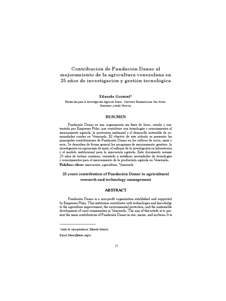 Danac PDF | PDF | Agricultura | Maíz