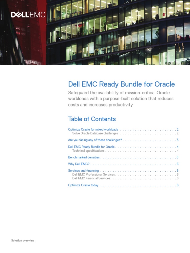 Dell EMC Ready Bundle For Oracle | PDF