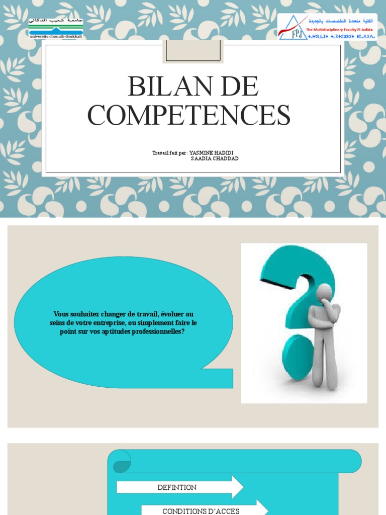 Bilan de Competences | PDF | Intérim (travail) | Compétence (Ressources ...