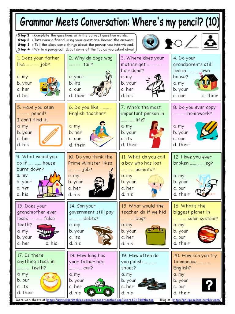 English Question Words Worksheet | PDF | Language Arts & Discipline