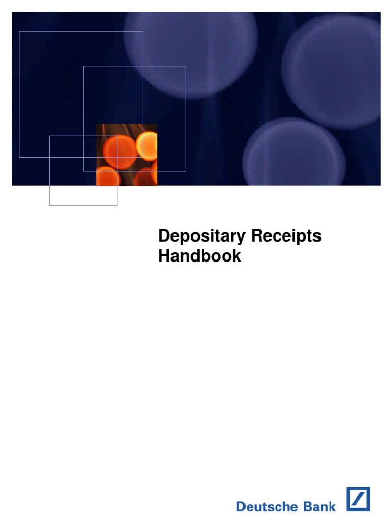 (Deutsche Bank) Depositary Receipts Handbook | PDF | American Depositary Receipt | Securities ...