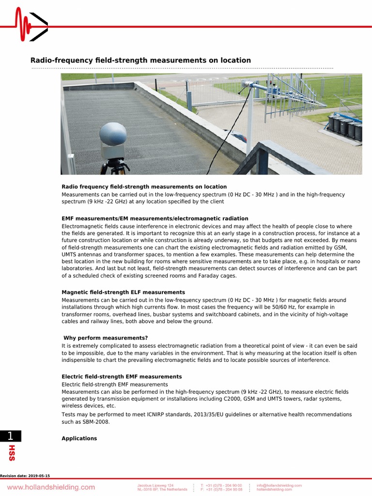 Radio Frequency Field-Strength Measurements On Location | PDF ...