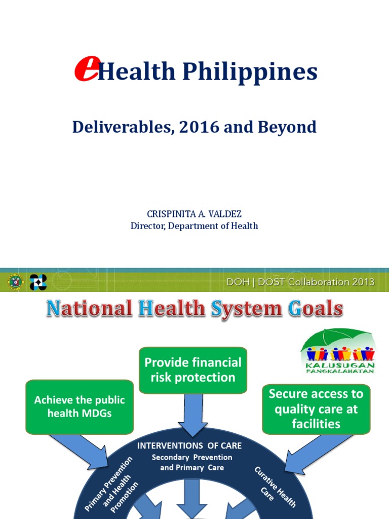 Health Philippines: Deliverables, 2016 and Beyond | PDF | Health ...