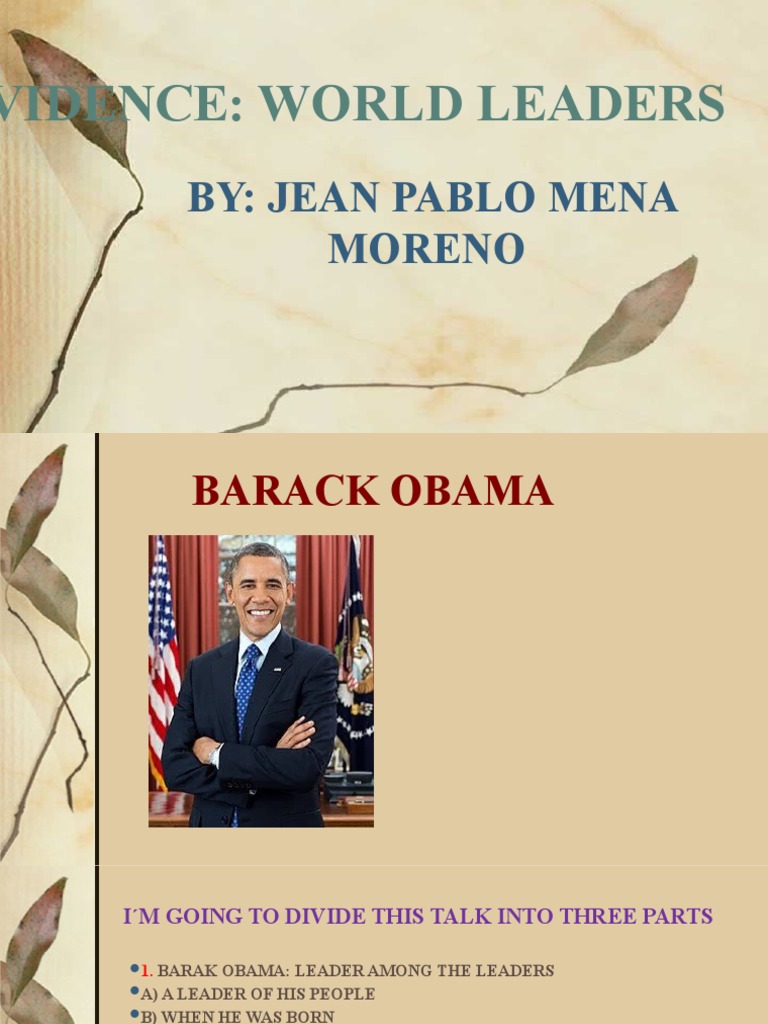 World Leaders Power Point | PDF | Barack Obama | Presidents Of The ...