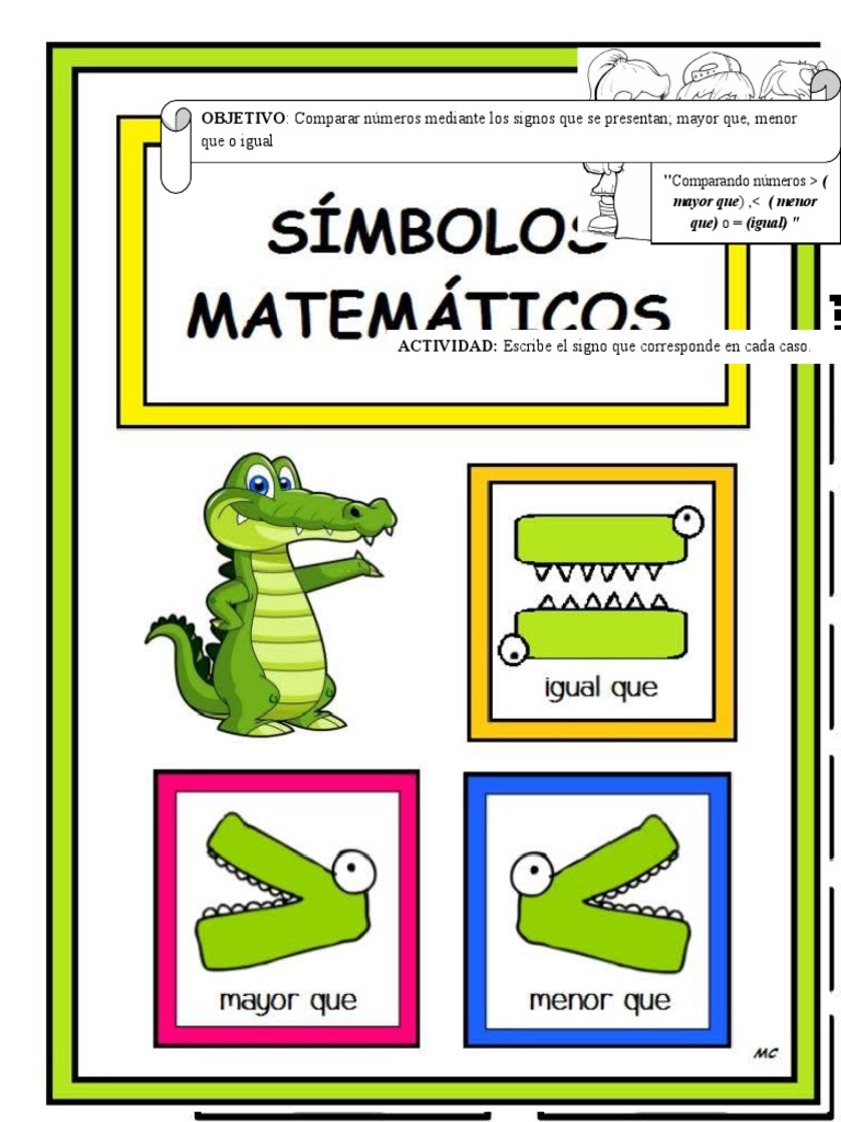 Comparación de Números 1° Básico | PDF