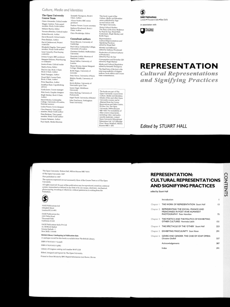 Representation: by Stuart Hall | PDF | Representation (Arts) | Idea