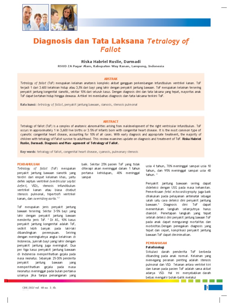 Diagnosis Dan Tata Laksana Tetralogy Of-Dikonversi | PDF